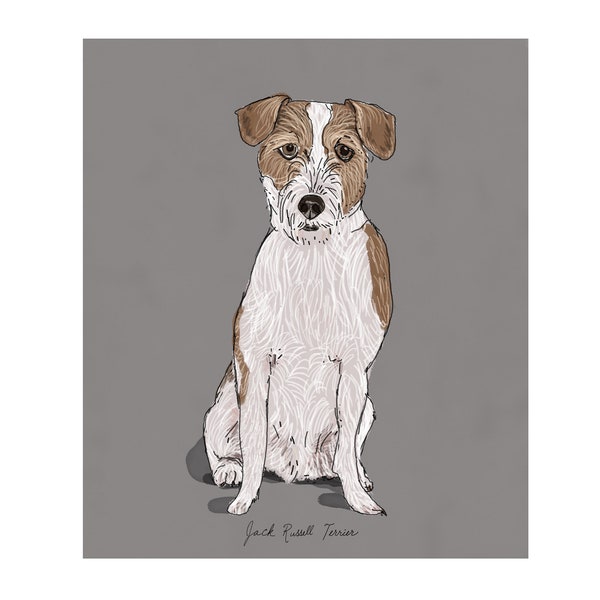 Jack Russell Drawing - Etsy