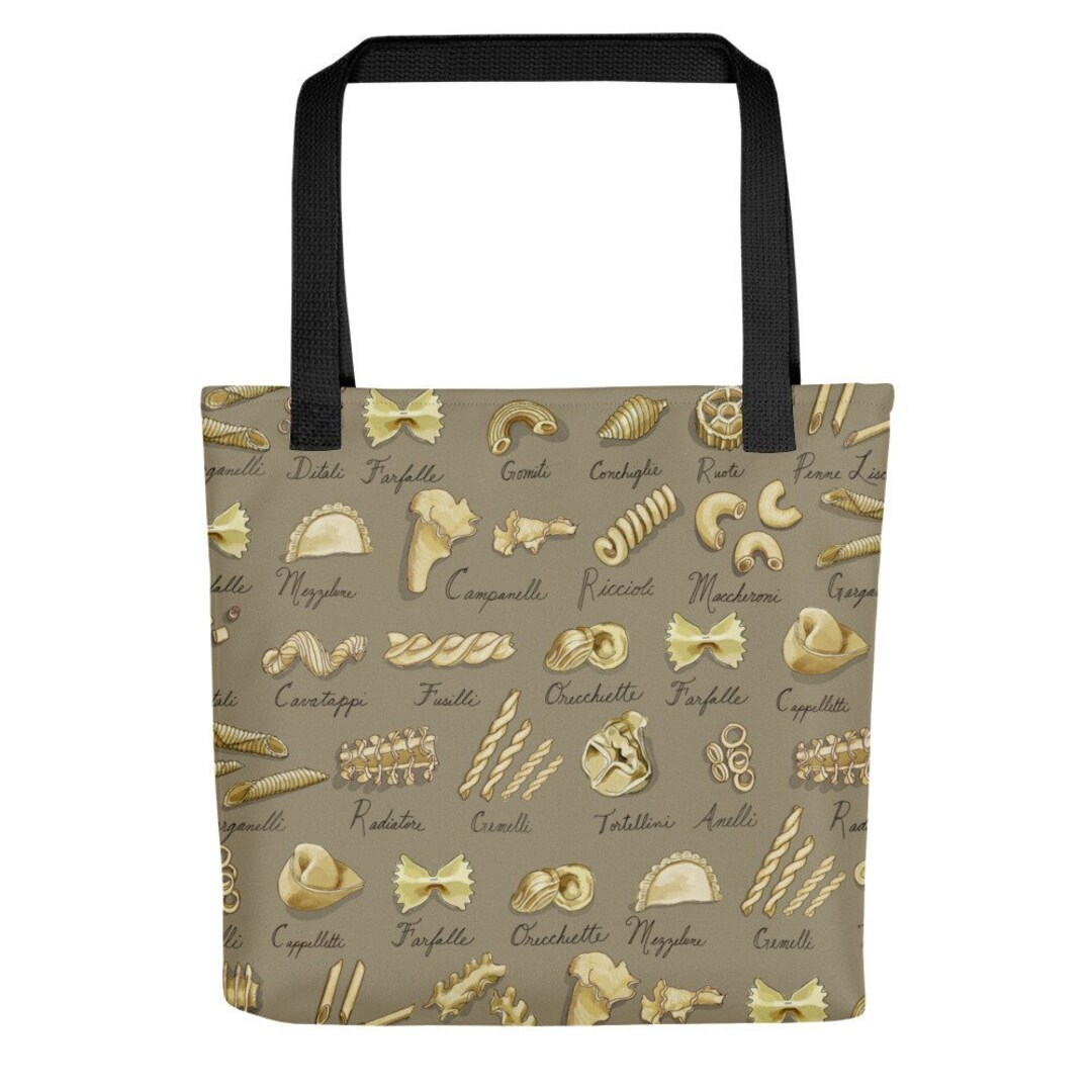 Italian Pasta Tote Bag in Taupe - Etsy