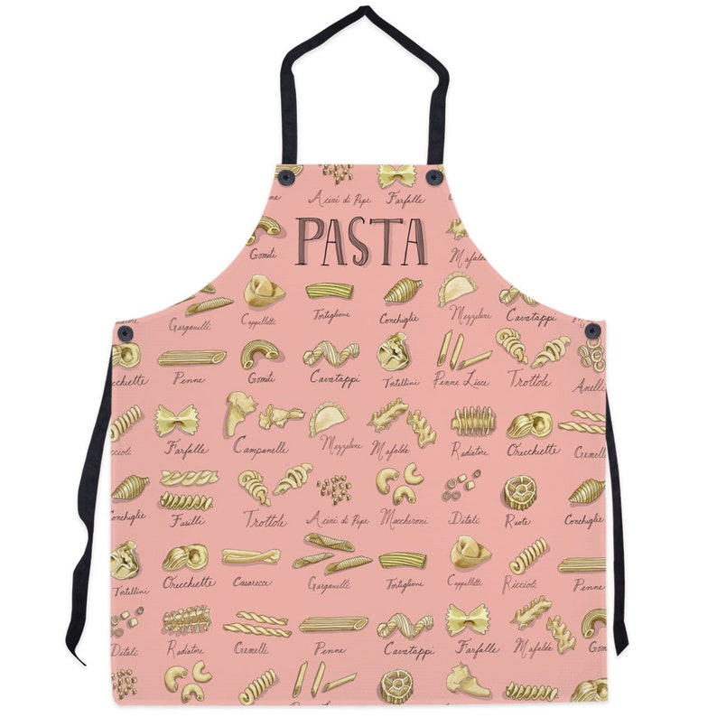 Italian Pasta Shapes Colorful Chef Apron - Etsy