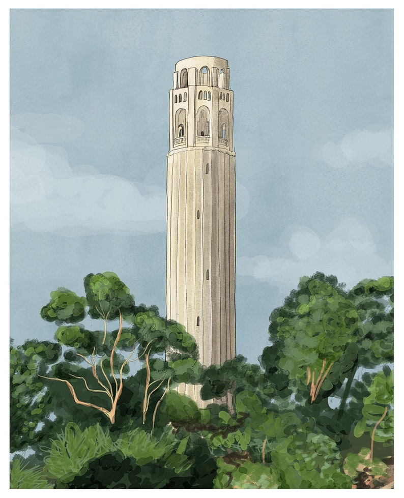 Coit Tower, San Francisco Wall Art Print - Etsy