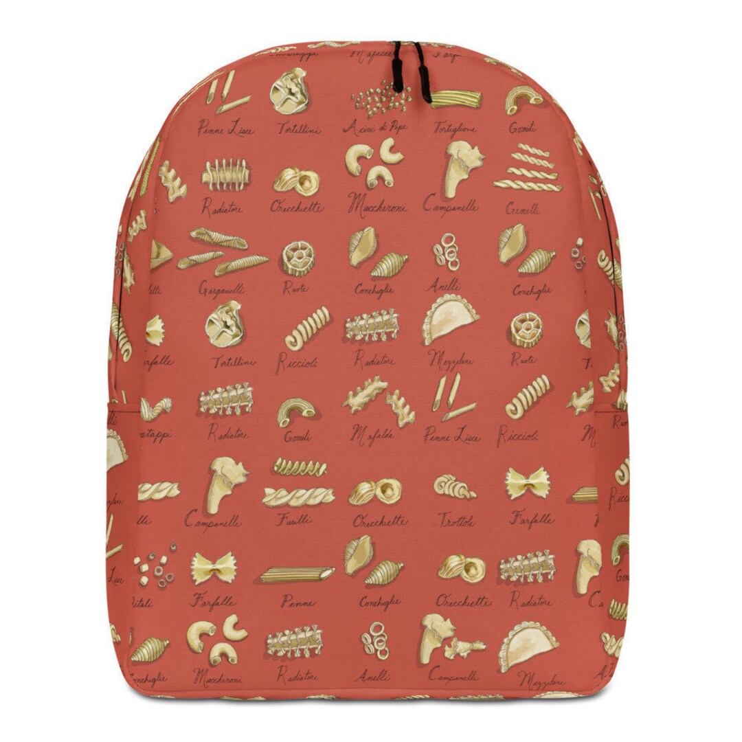 Italian Pasta Shapes Minimalist Backpack in Tomato Red - Etsy