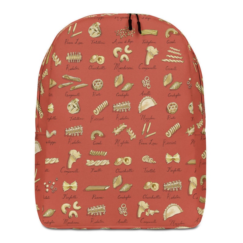 Italian Pasta Shapes Minimalist Backpack in Tomato Red - Etsy