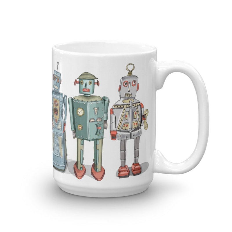 Robot Mug - Etsy