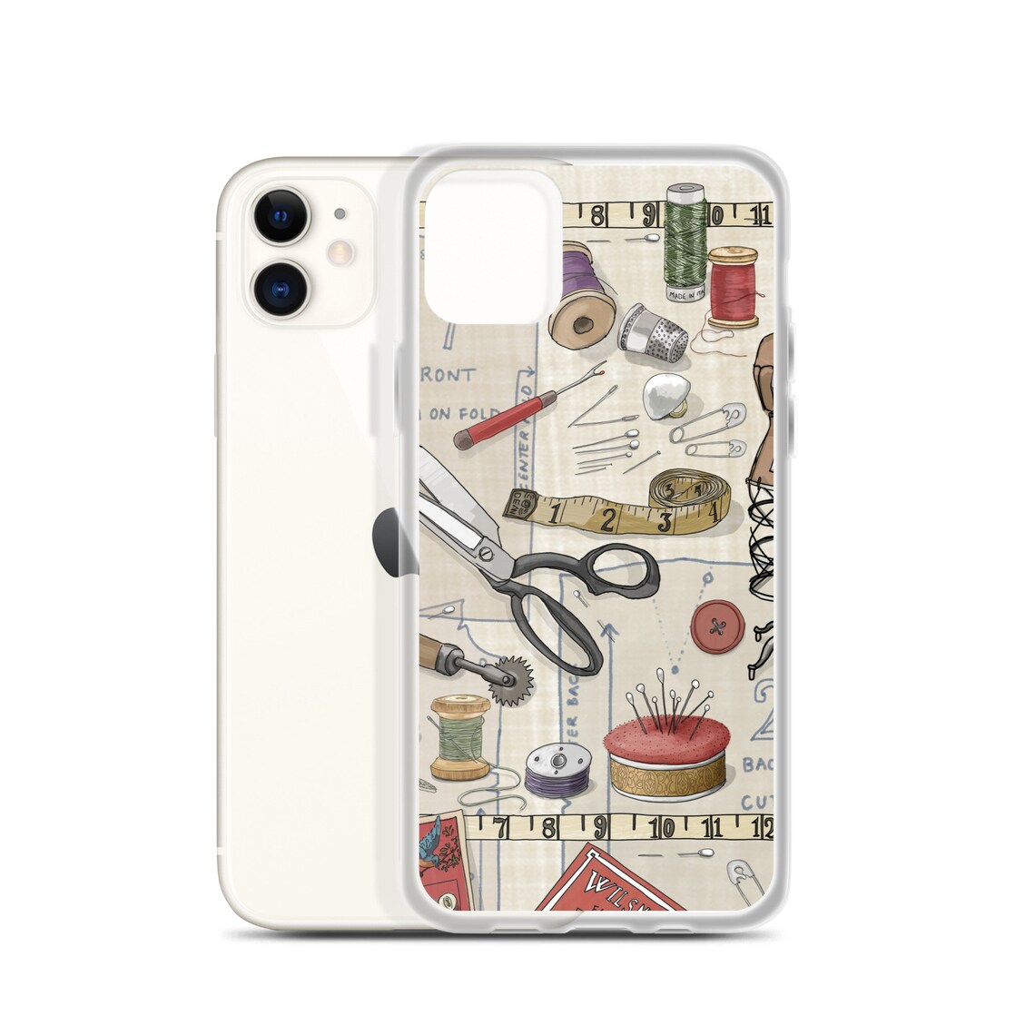 Sewing Themed Clear Case for Iphone® - Etsy