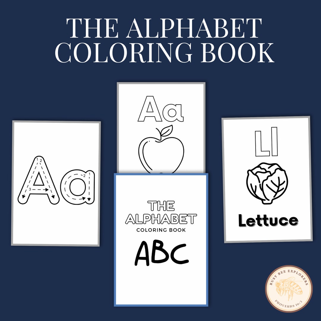 The Alphabet Coloring Book - Etsy