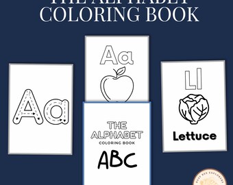 Easter Alphabet Coloring Book - Etsy