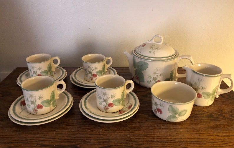 Choice Wedgwood Raspberry Cane Teapot Sugar Bowl Creamer - Etsy