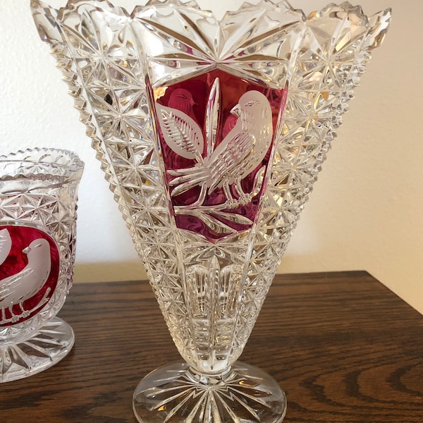 Hofbauer Red Bird Crystal - Etsy