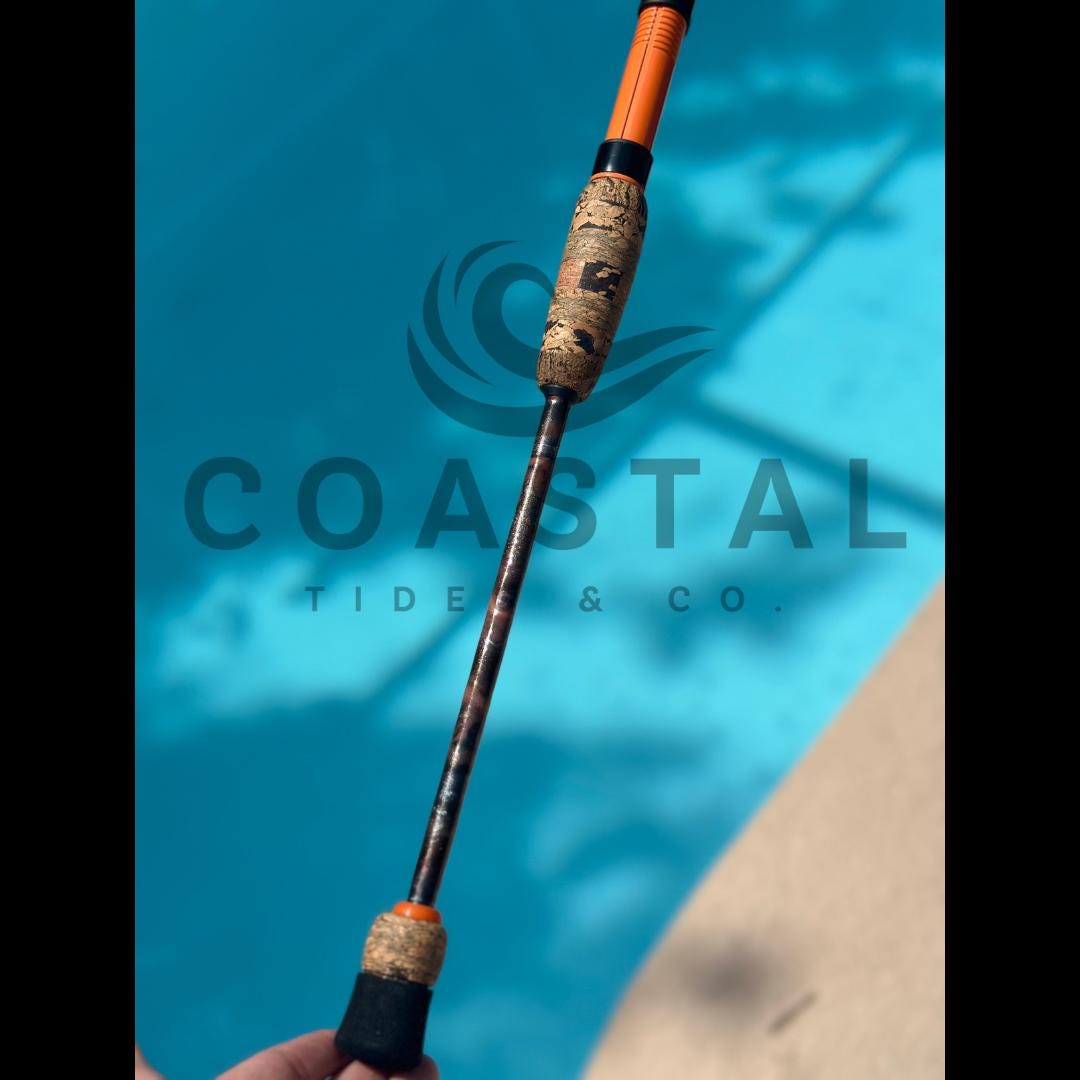Custom "blazestrike" Saltwater Fishing Rod | Handmade Cork Grips - Etsy
