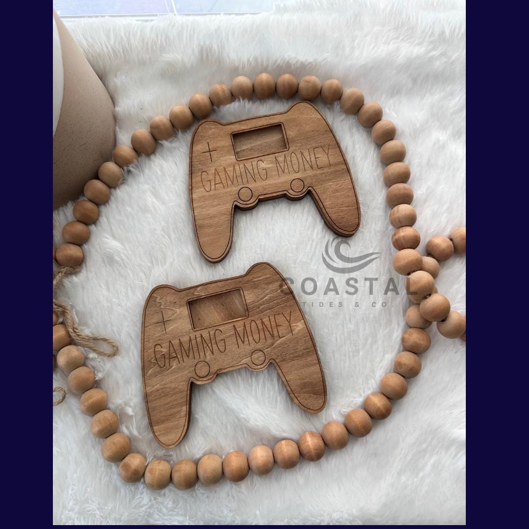Wooden Gaming Money Holder | Gamer Gift - Etsy