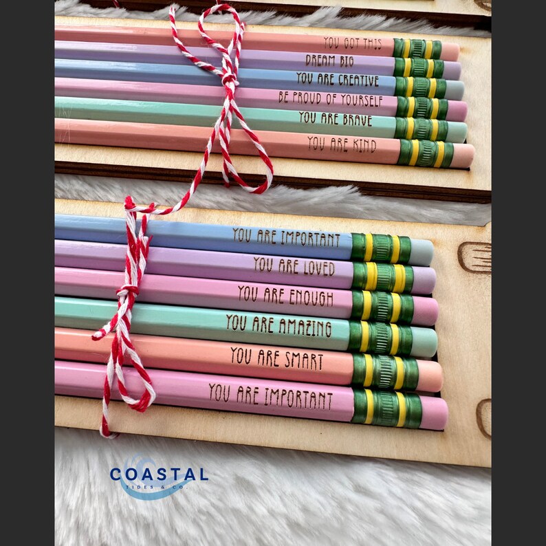 Personalized | Positive Affirmations Engraved Pencils | Back to School ...