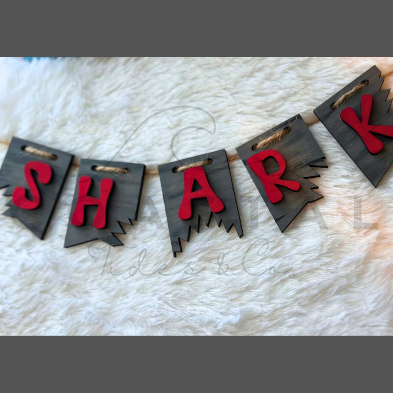 Shark Tiered Tray Bundle, Shark Week Tier Tray Decor, Shark Decor, Mini ...