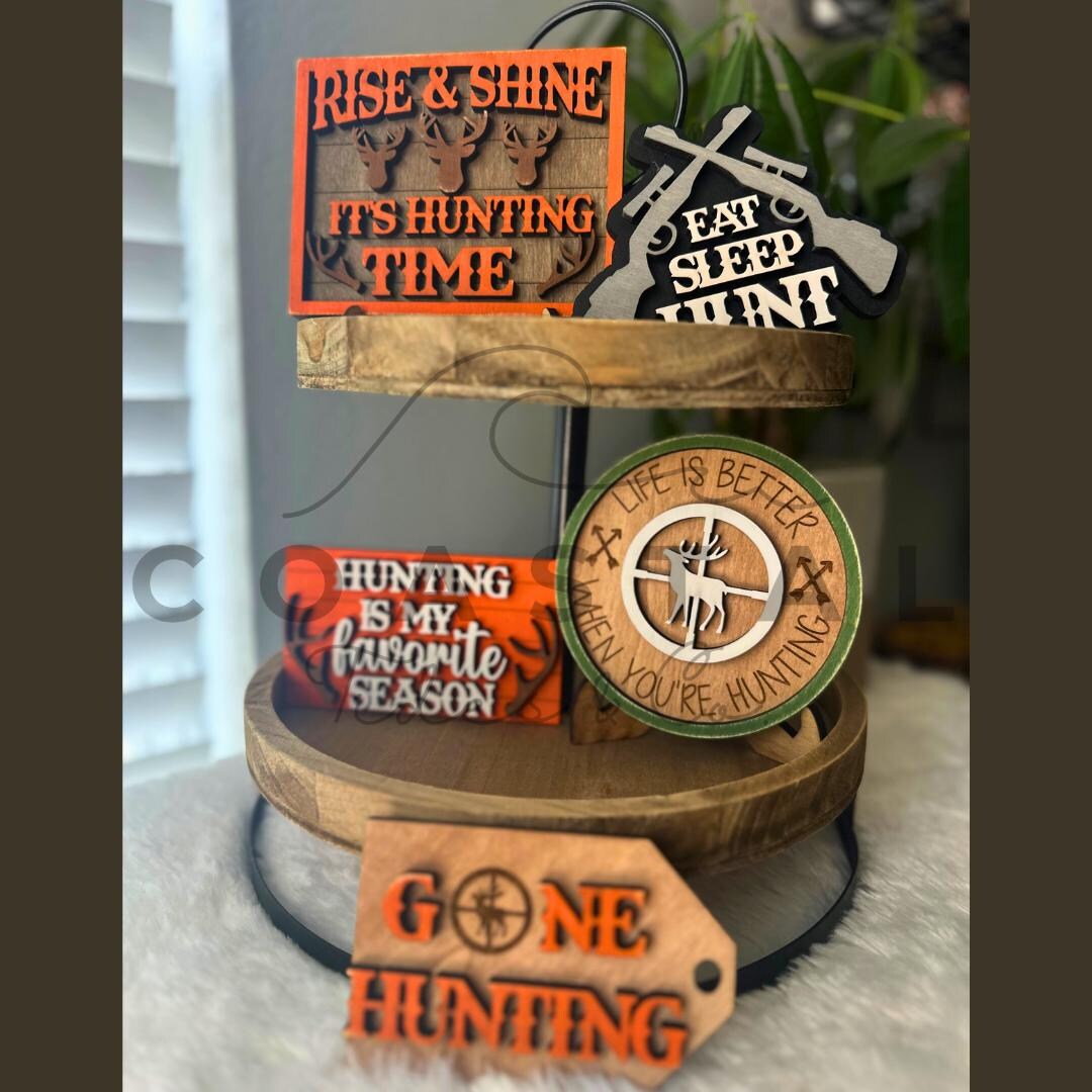 Hunting Season Tiered Tray Bundle, Deer Hunting Tier Tray Decor ...