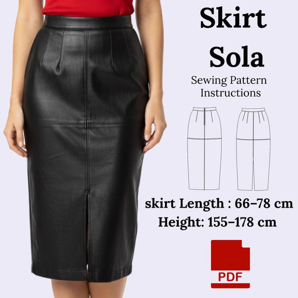 Leather Pencil Skirt - Etsy
