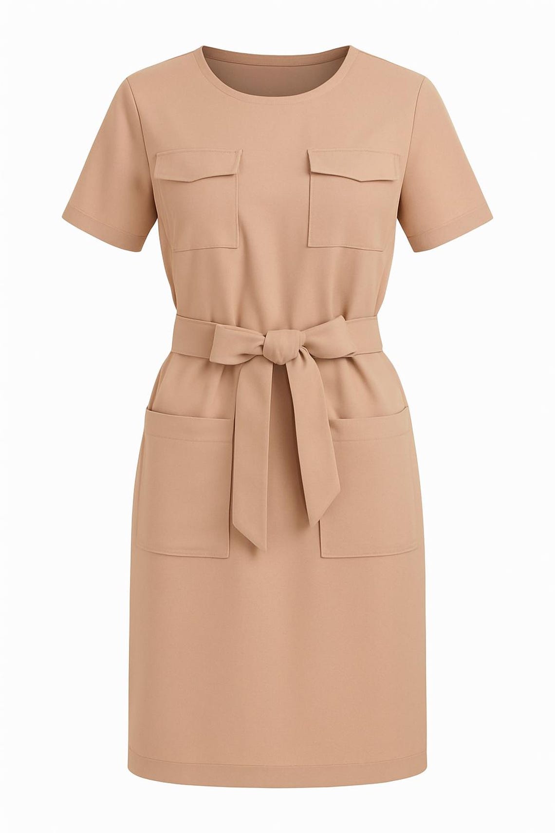 Lena Dress PDF Sewing Pattern: Casual Belted Shirt Dress With Pockets ...