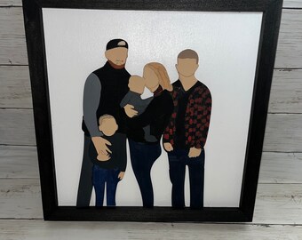 Family Portrait Minimalist - Etsy