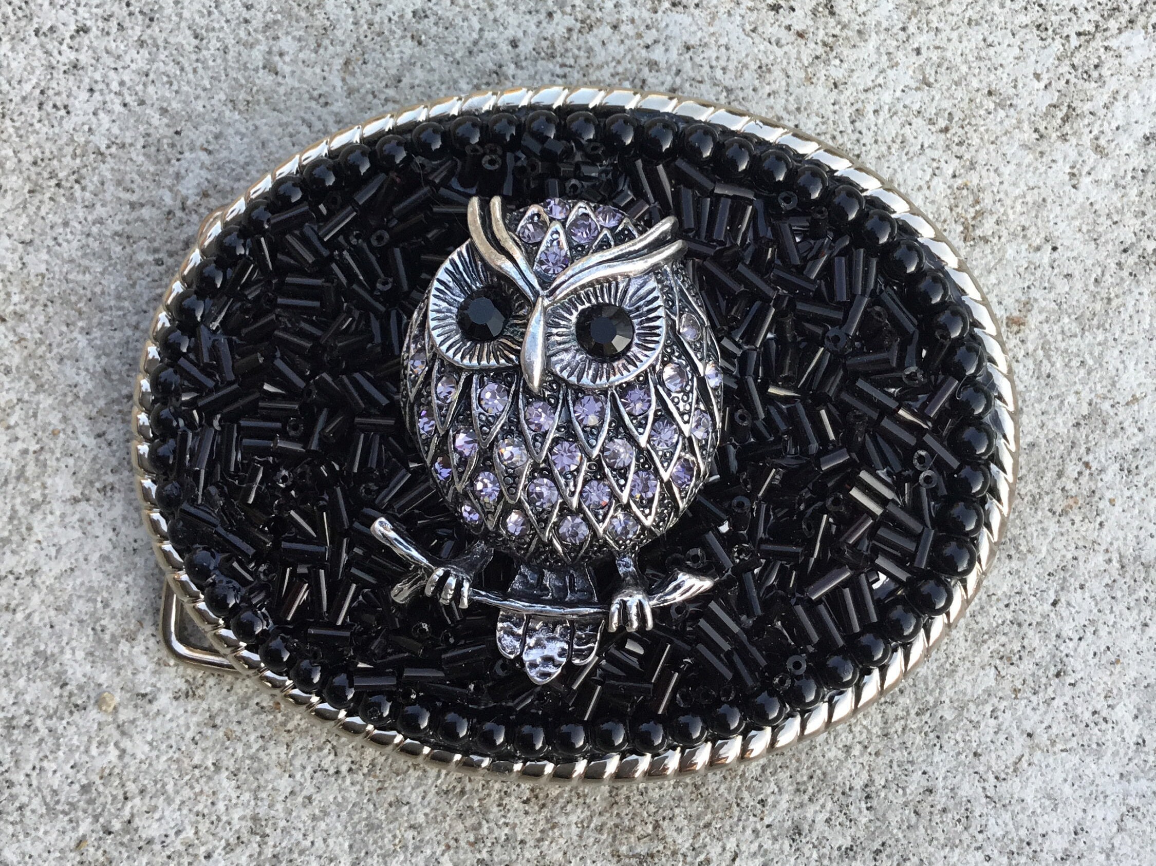 Owl Beaded Belt Buckle Beaded Belt Buckle Owl Belt Buckle | Etsy