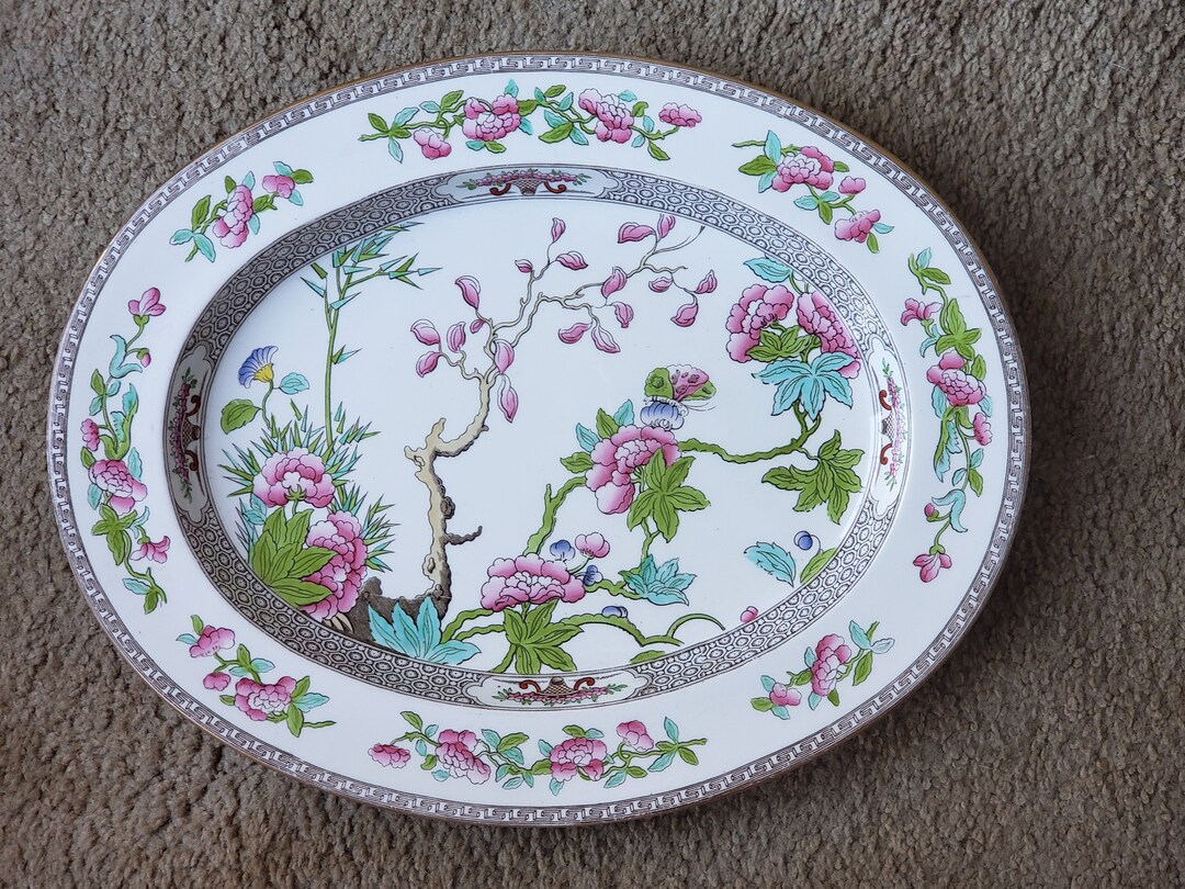 SPODE Copelands Platter, Pink Multi India Tree / Large Serving Platter ...