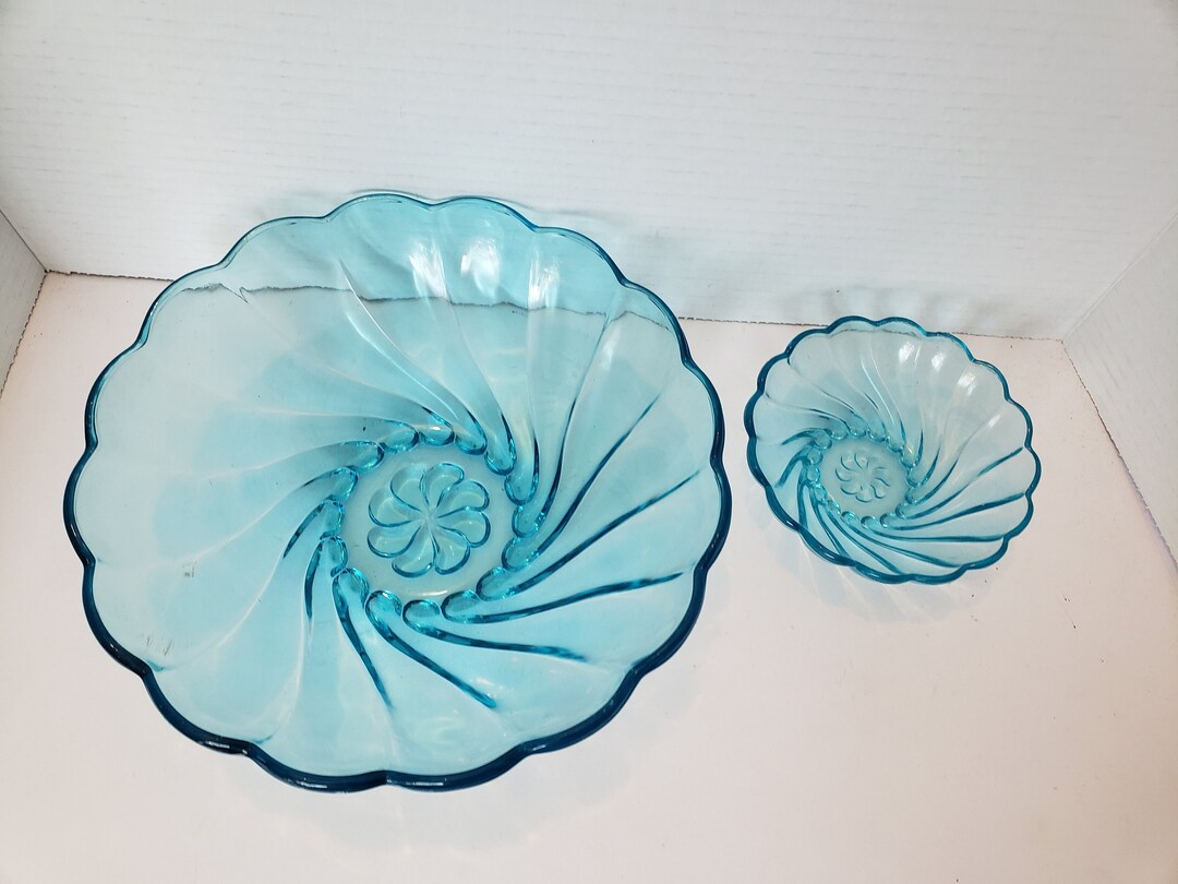Hazel Atlas Sea Shell Design Bowl Set, Vintage Hazel Atlas Optic ...