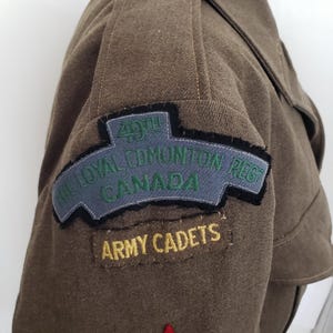 Vintage Army Cadets Jacket, 49th Royal Edmonton Regt Canada, RACC ...