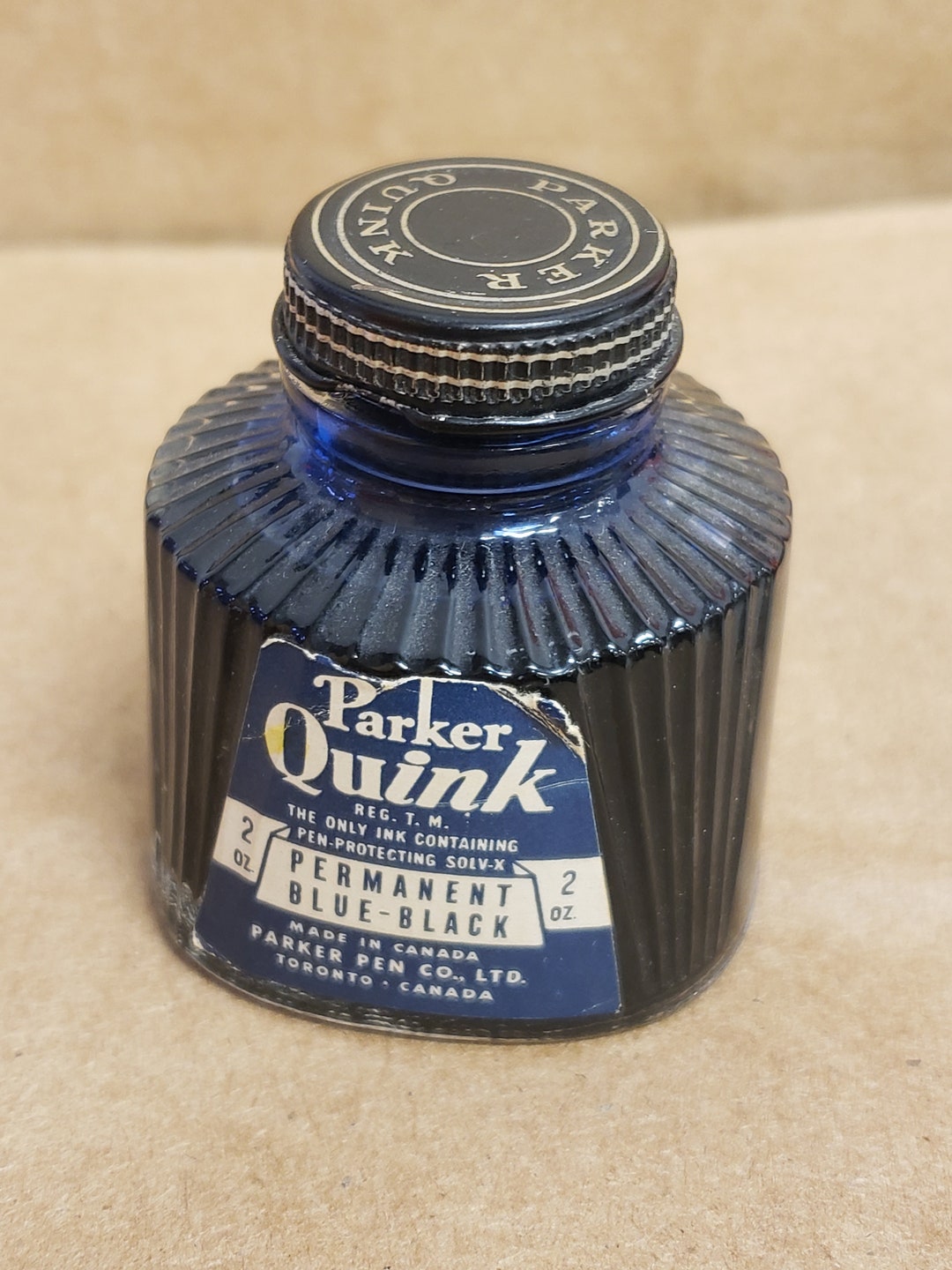 Parker Quink Permanent Blue/black Ink for Fountain Pen or Quill Pen ...