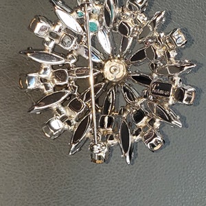 Rare Signed SHERMAN Large Domed Cluster Brooch / Pretty Pink Austrian ...