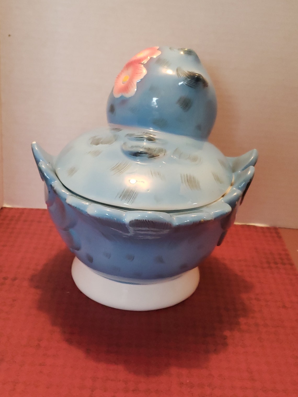 Lefton Blue Bird Cookie Jar Treat Jar / Anthropomorphic Blue Bird, Zeo ...