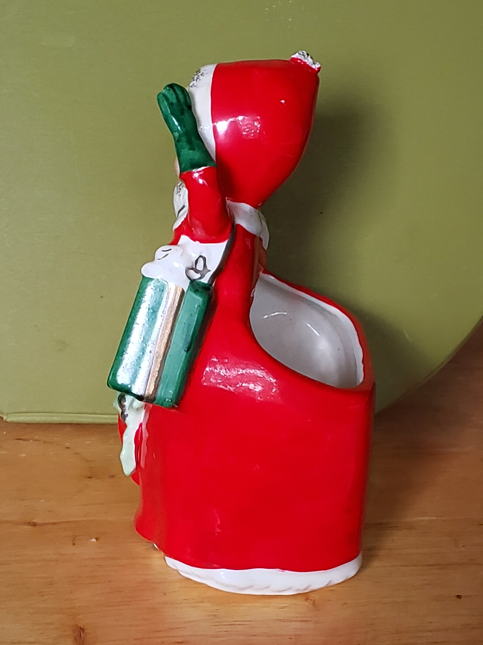 RELPO Christmas Ceramic Shopper Girl Planter Figurine, Christmas Girl ...