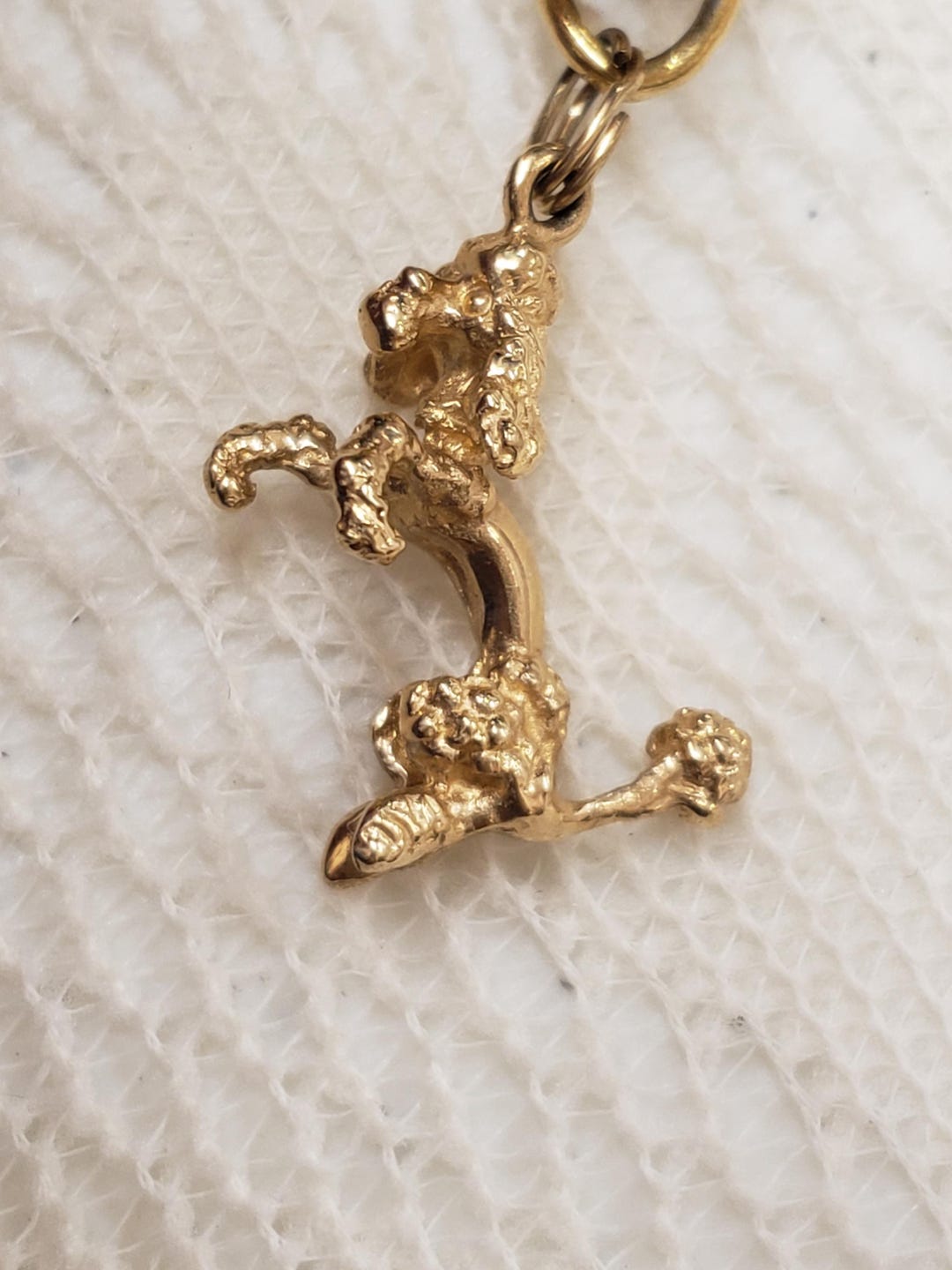 10K GOLD Vintage Poodle Charm / for Necklace or Bracelet, Charm ...