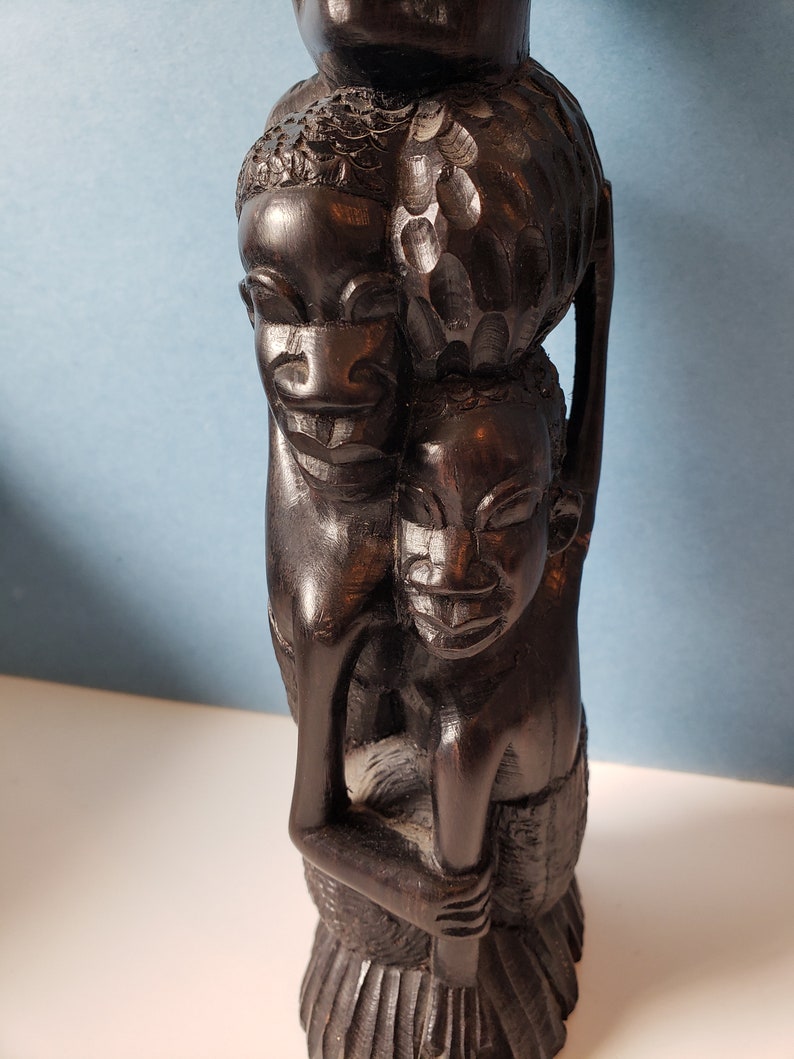 Makonde Tribe Tanzania Carved Figurine / Family Tree of Life / Carved ...