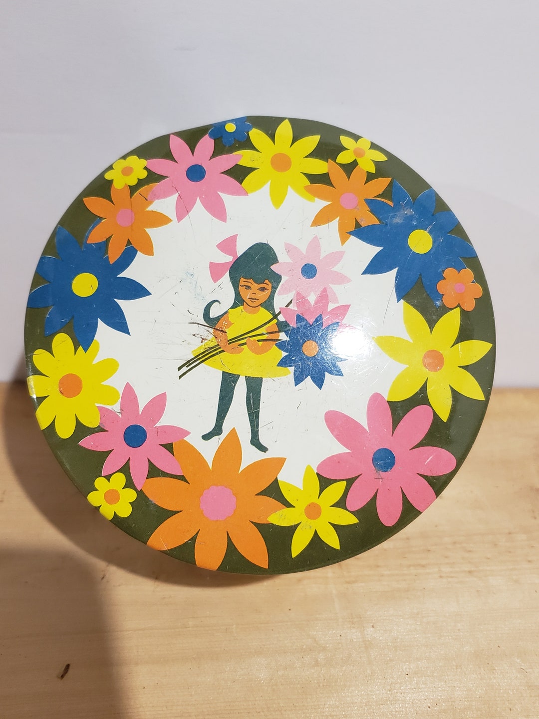 Riley's Flower Girl Art Deco Vintage Toffee Tin, Variety Toffee Empty ...