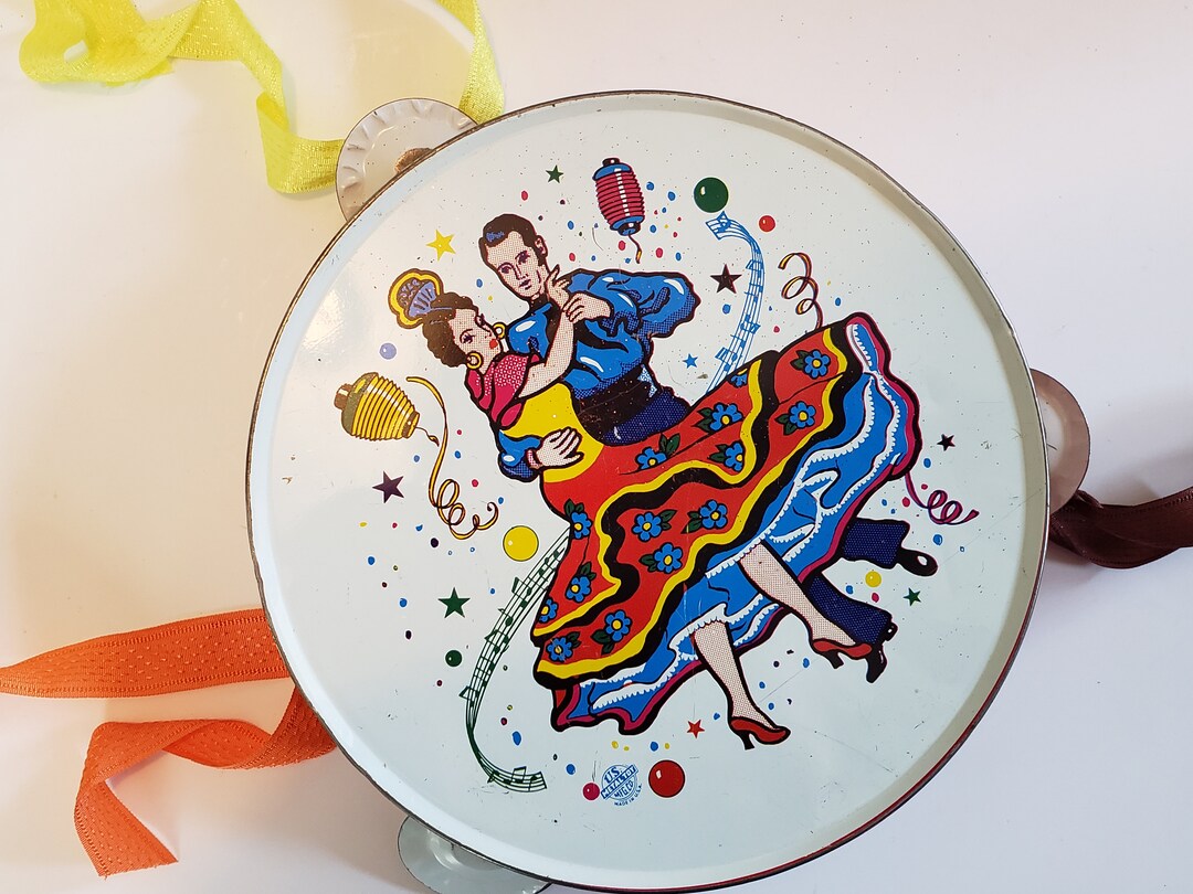 Spanish Flamenco Dancers Tambourine / US Metal Toy Mfg Co. - Etsy Canada