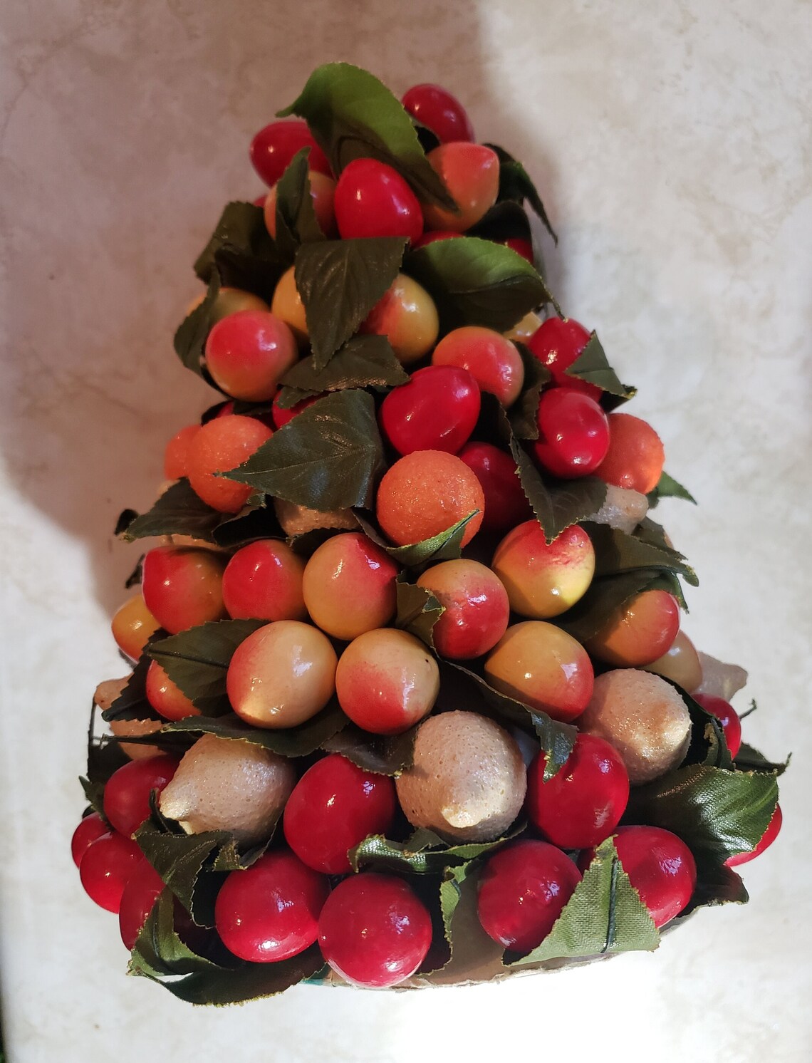 Rare Antique Millenary " Dream Fruits " Table Display, Apples, Lemons ...