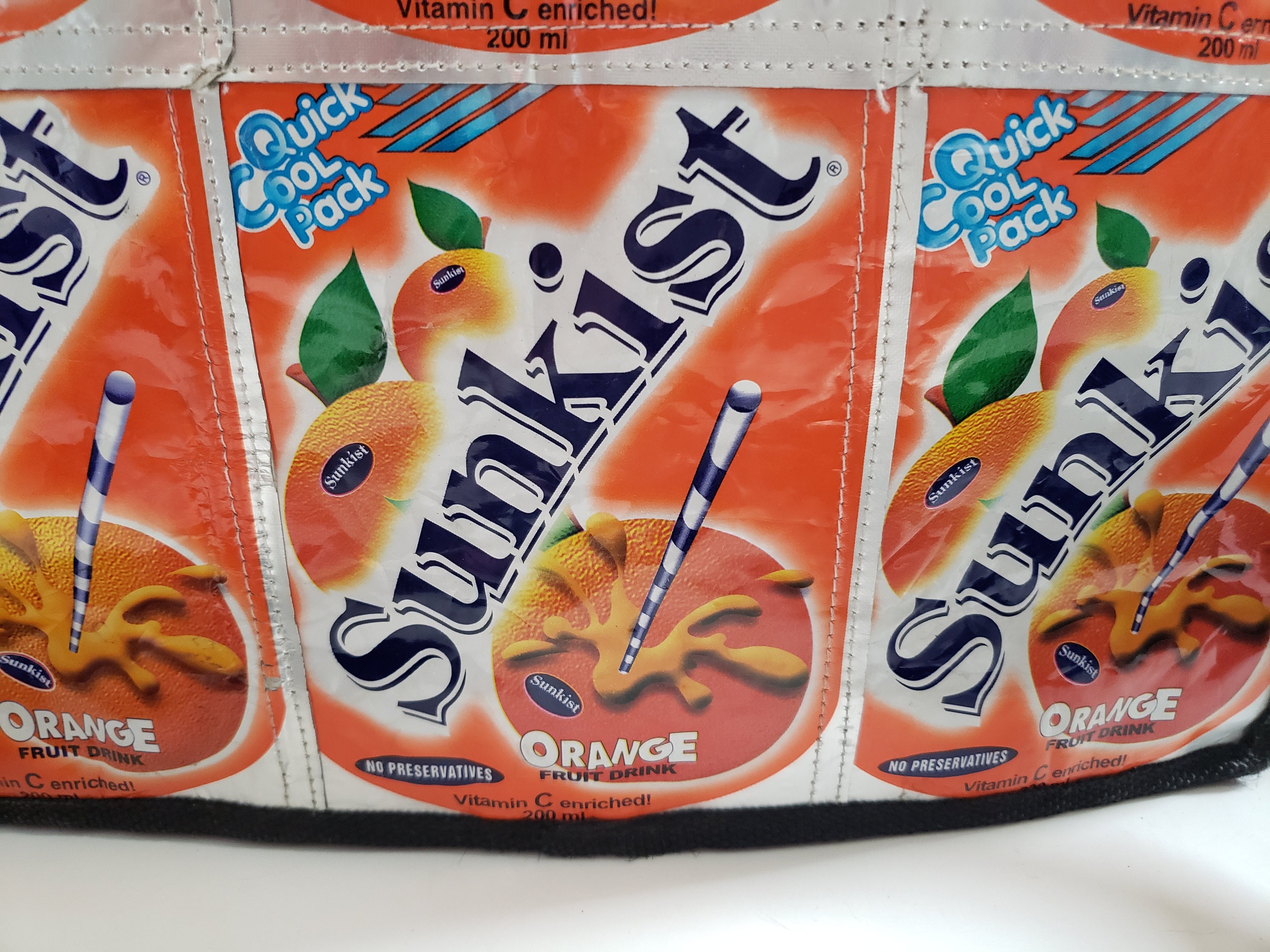 Cool Sunkist Recycled Purse Juice Box Pouch MCM Hand Crafted | Etsy