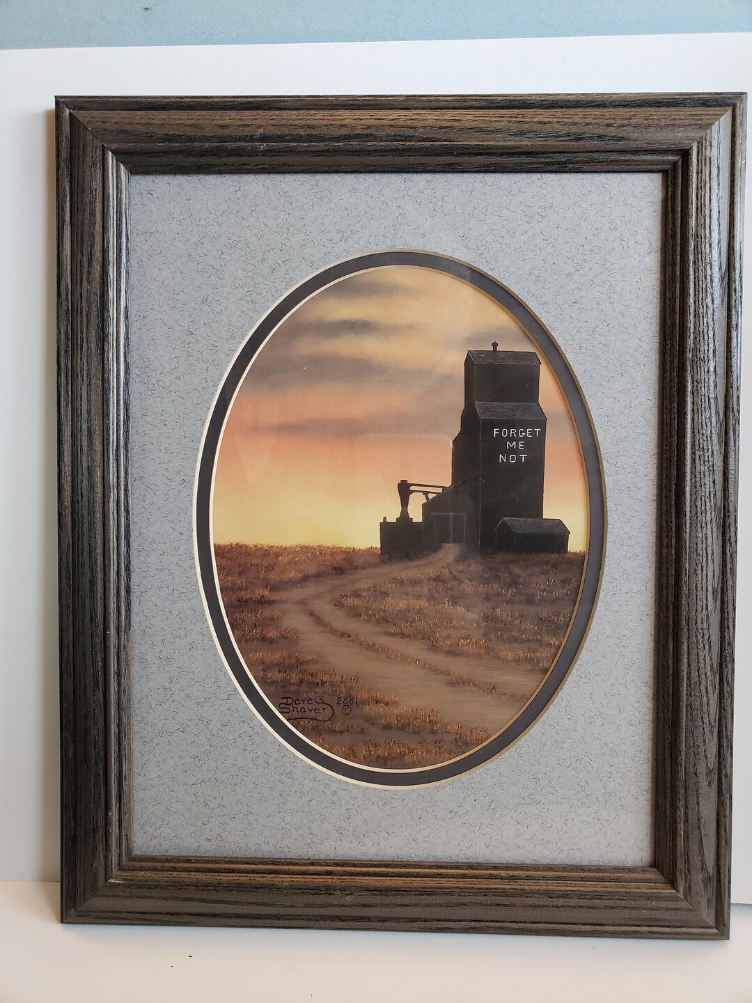 Darcy Shaver, Saskatoon Artist, Forget Me Not Granary, Framed Art ...