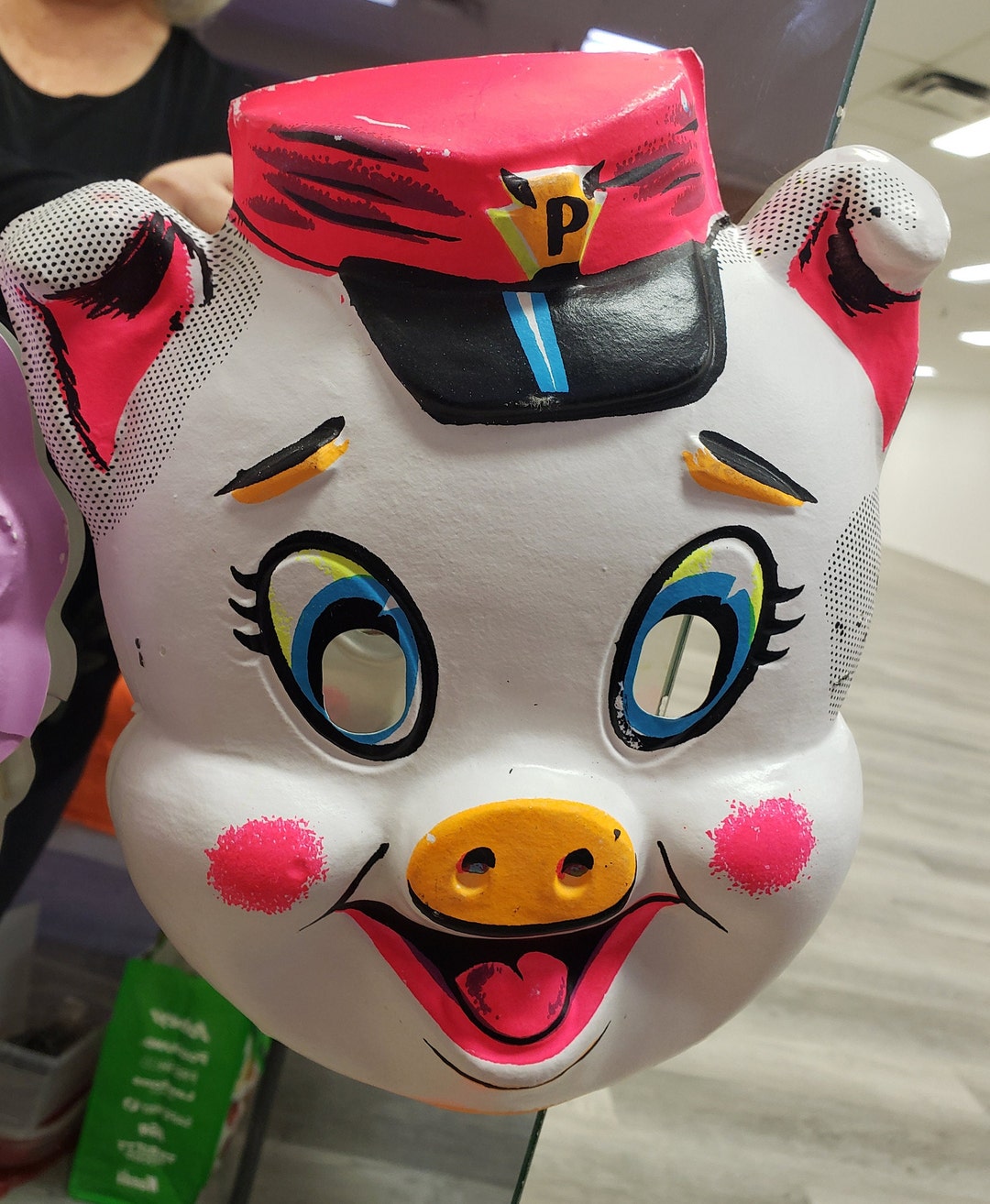 Vintage Plastic Halloween Mask Pig Mask Porky Mask - Etsy