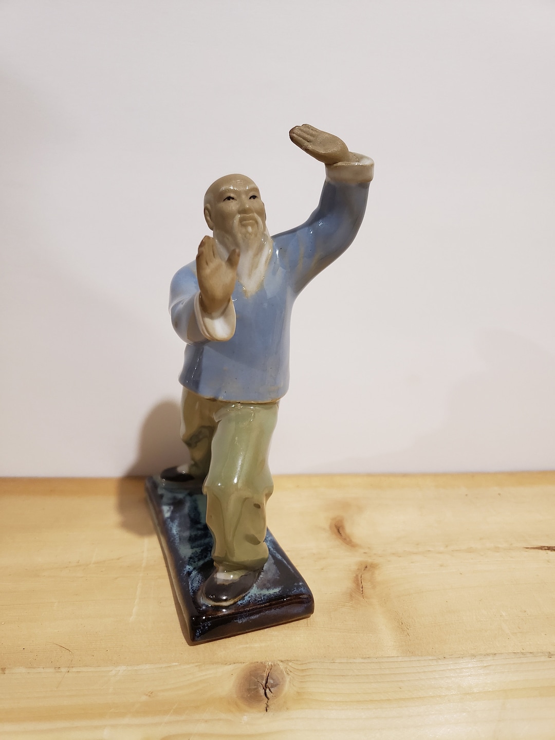 Vintage Chinese Mudman Shiwan Figurine, Clay Mudman Décor, Oriental ...