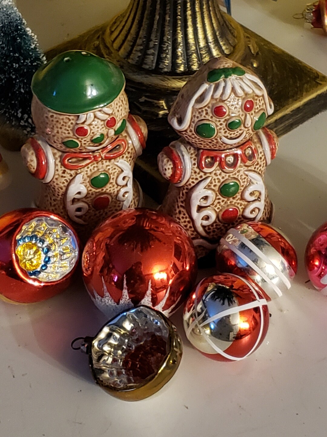 Vintage Japan Ceramic Gingerbread Lady Man Salt and & Pepper Shakers ...