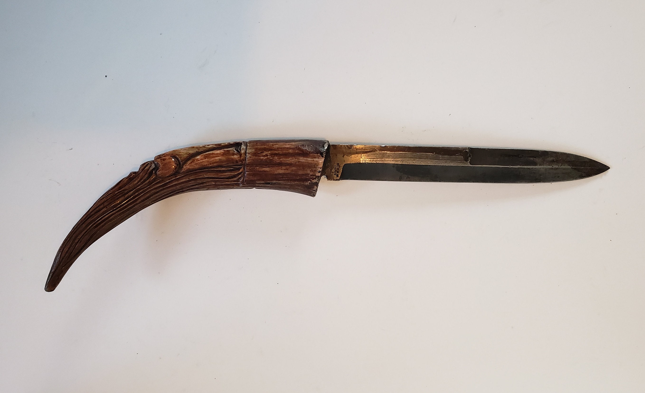 Vintage Kiffe Japan Military Knife Hand Carved Old Wise - Etsy Canada