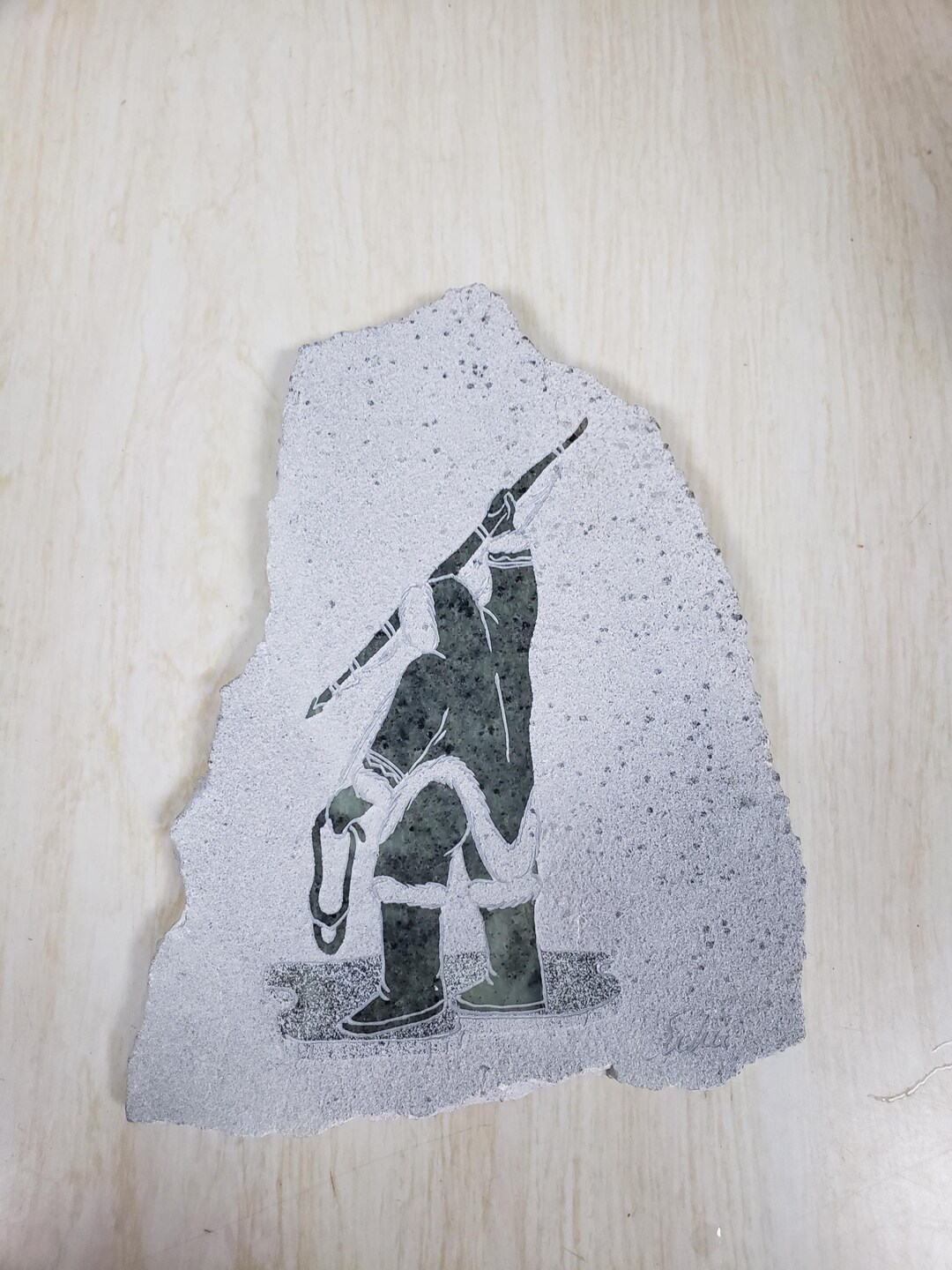 Signed SIKU Sea Ice Fisherman Soapstone Art Sculpture Wall Hanging - Etsy