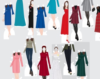 Princess Kate Paper Dolls | Etsy