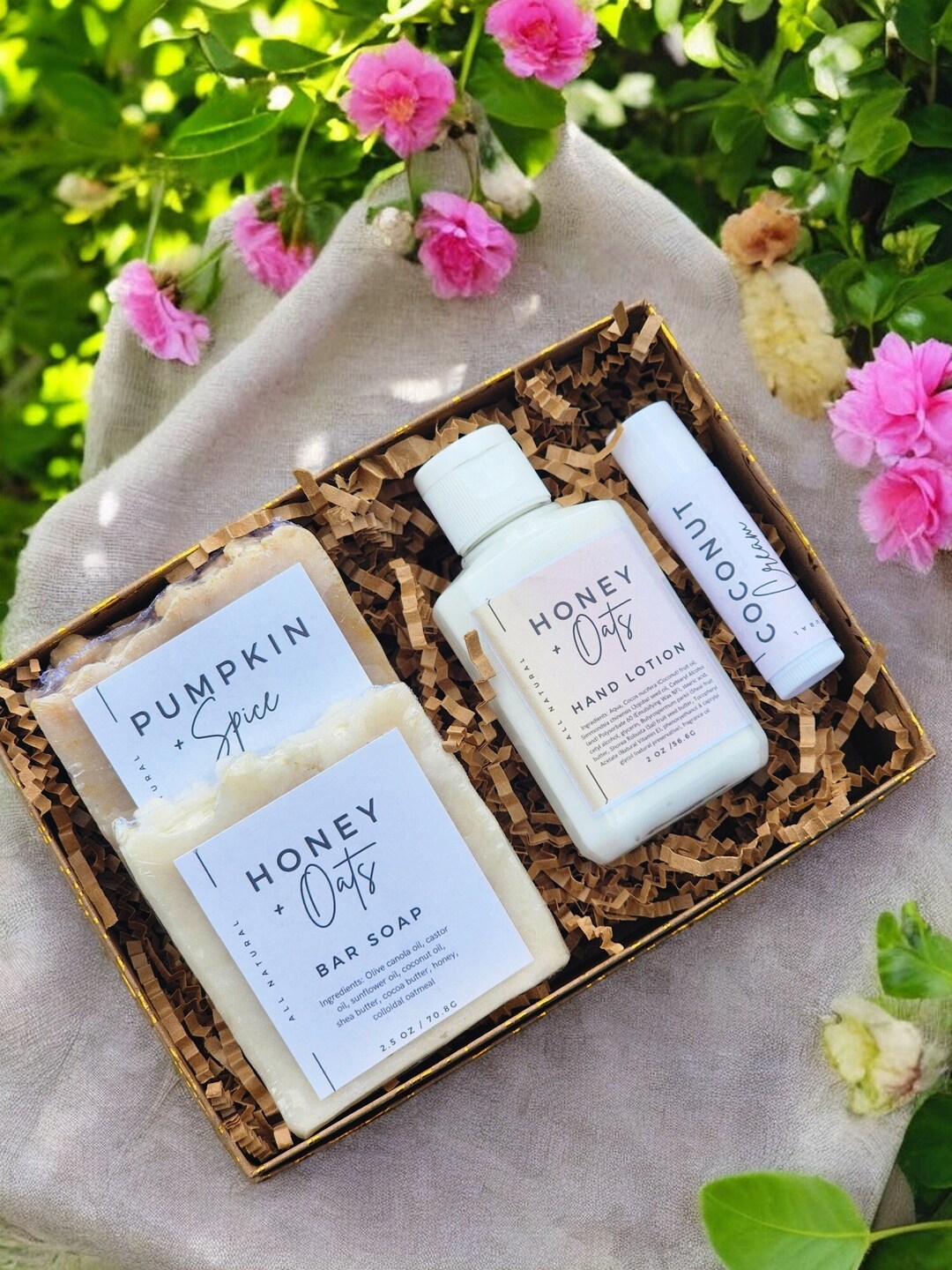 Mini Skin Care Gift Set, Handmade Natural Soaps, Spa Care Package for ...