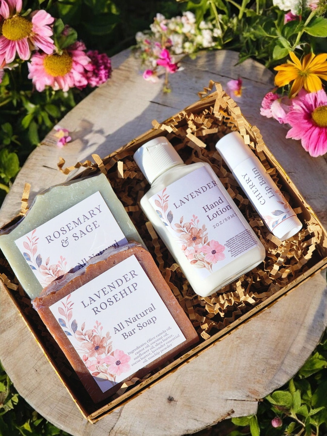 Mini Skin Care Gift Set, Handmade Natural Soap, Spa Care Package for ...