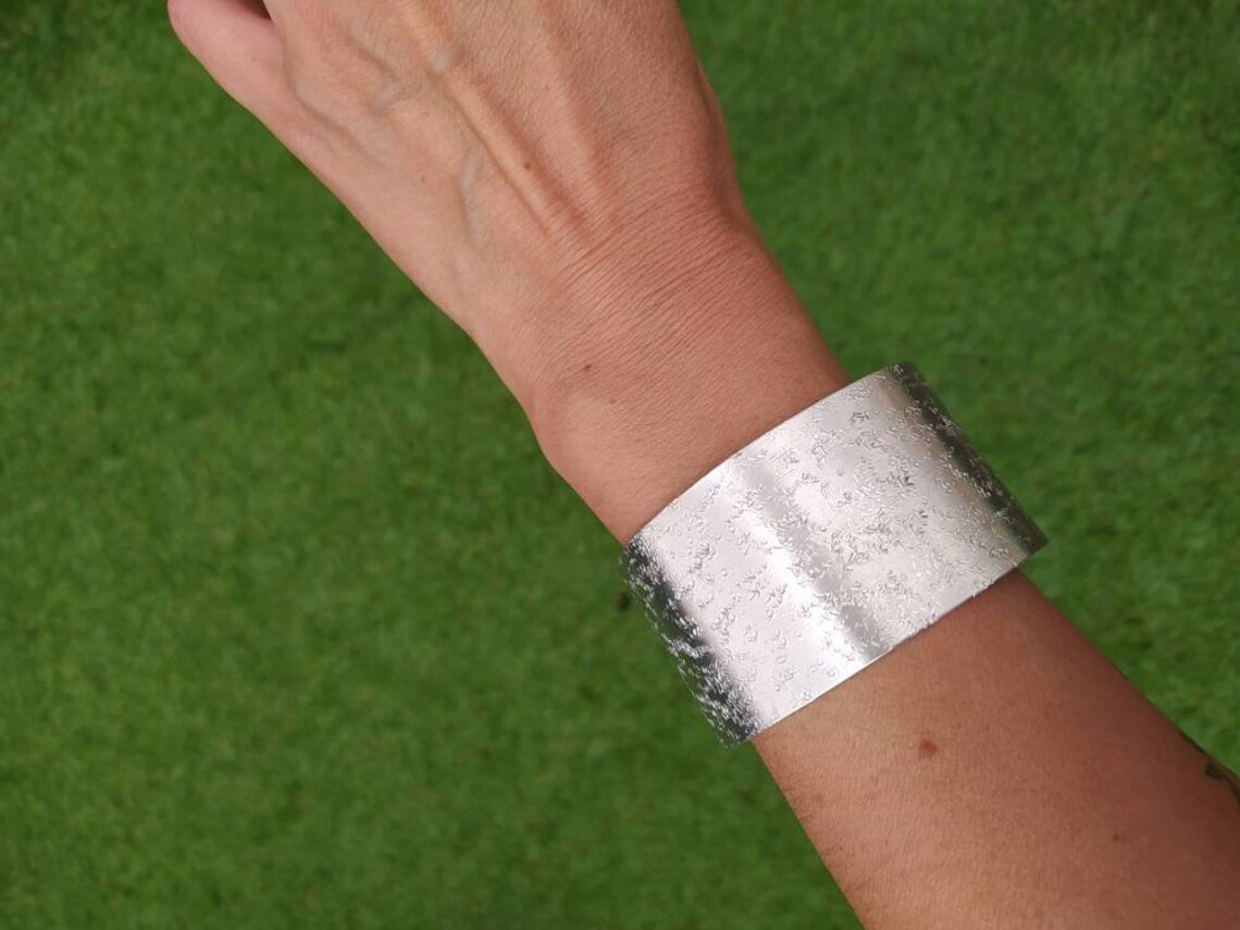 Extra Wide Silver Cuff Bracelet aluminium - Etsy