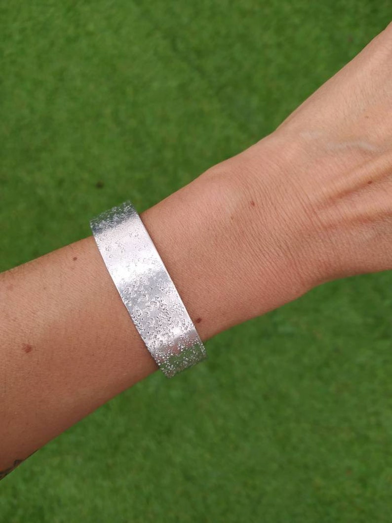 Extra Wide Silver Cuff Bracelet aluminium - Etsy