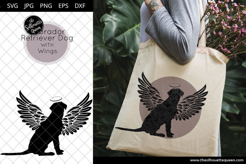 Labrador Retriever Dog #8 With Wings SVG, Pet Memorial, RIP Angel, in ...