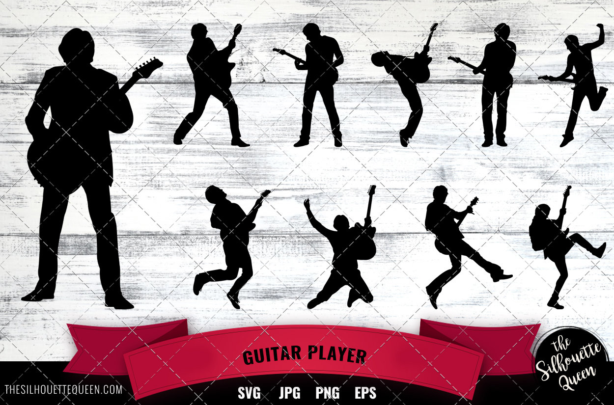 Guitar Player Svg File Musician Svg Cut File Silhouette - Etsy
