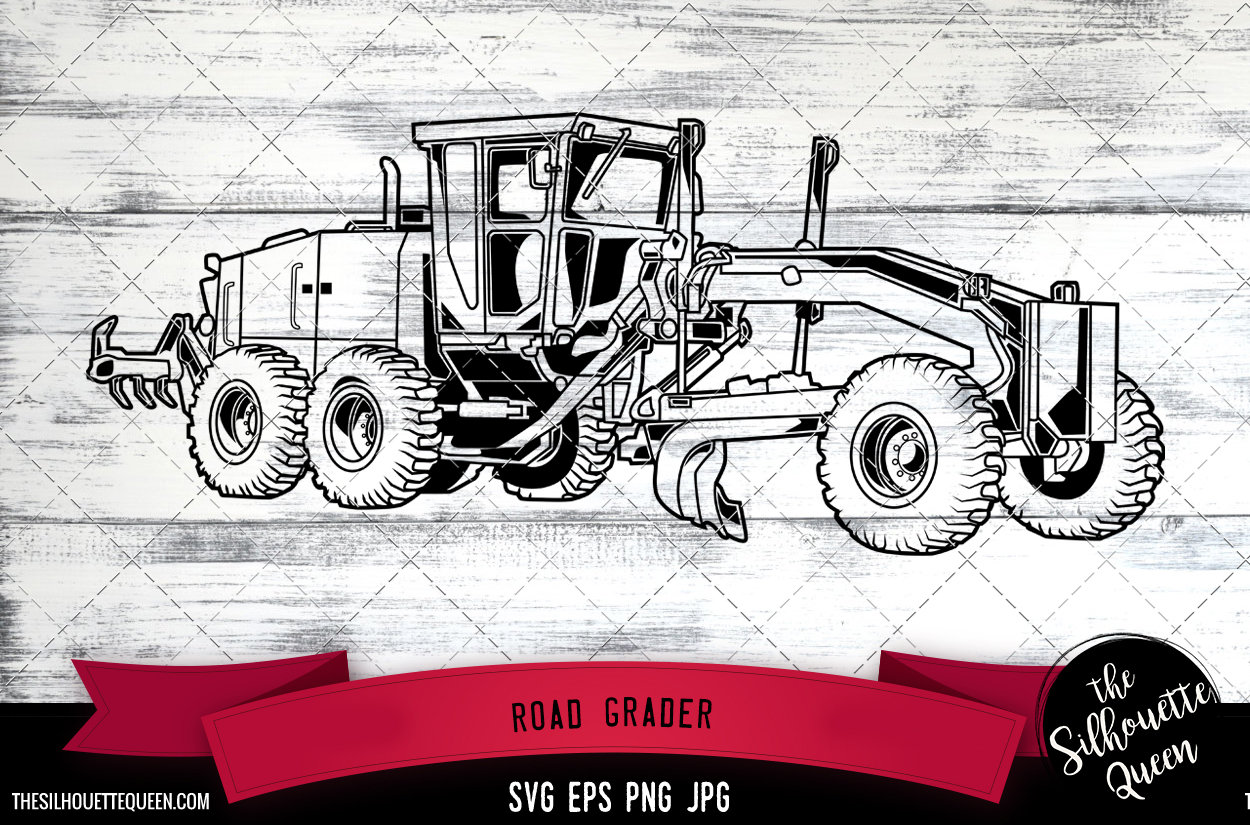 Road Grader Vector Logo, Transportation Rental Company, Clipart ...