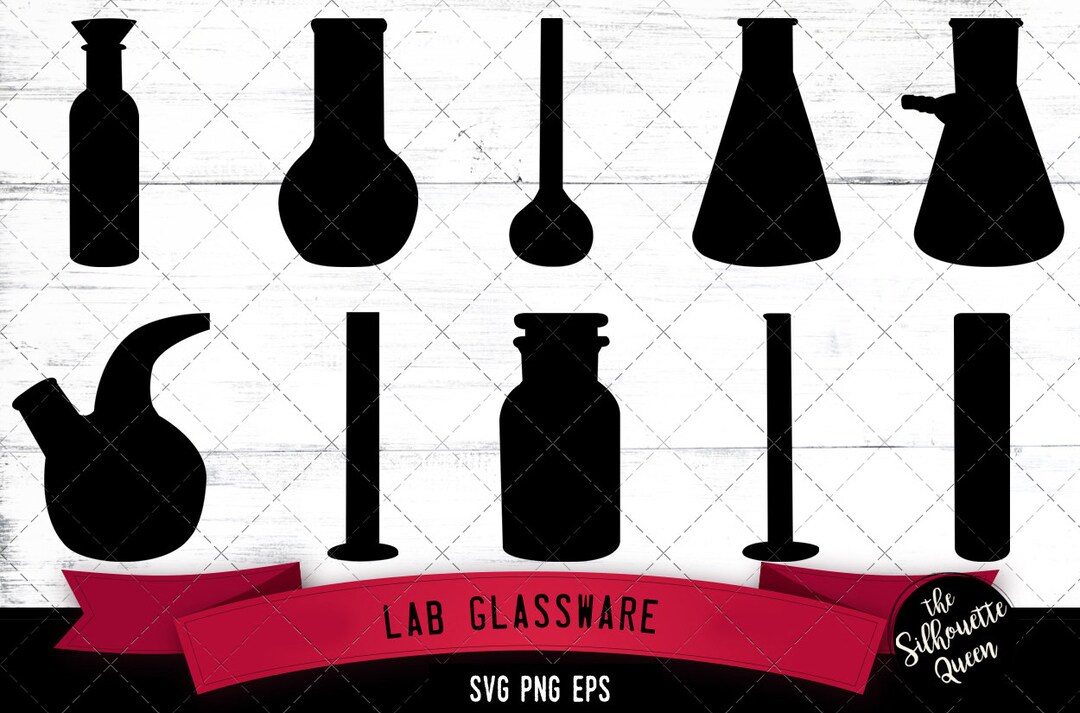 Lab Glassware Svg, Chemistry Lab Svg, Beakers Svg, Research Svg, Flask ...