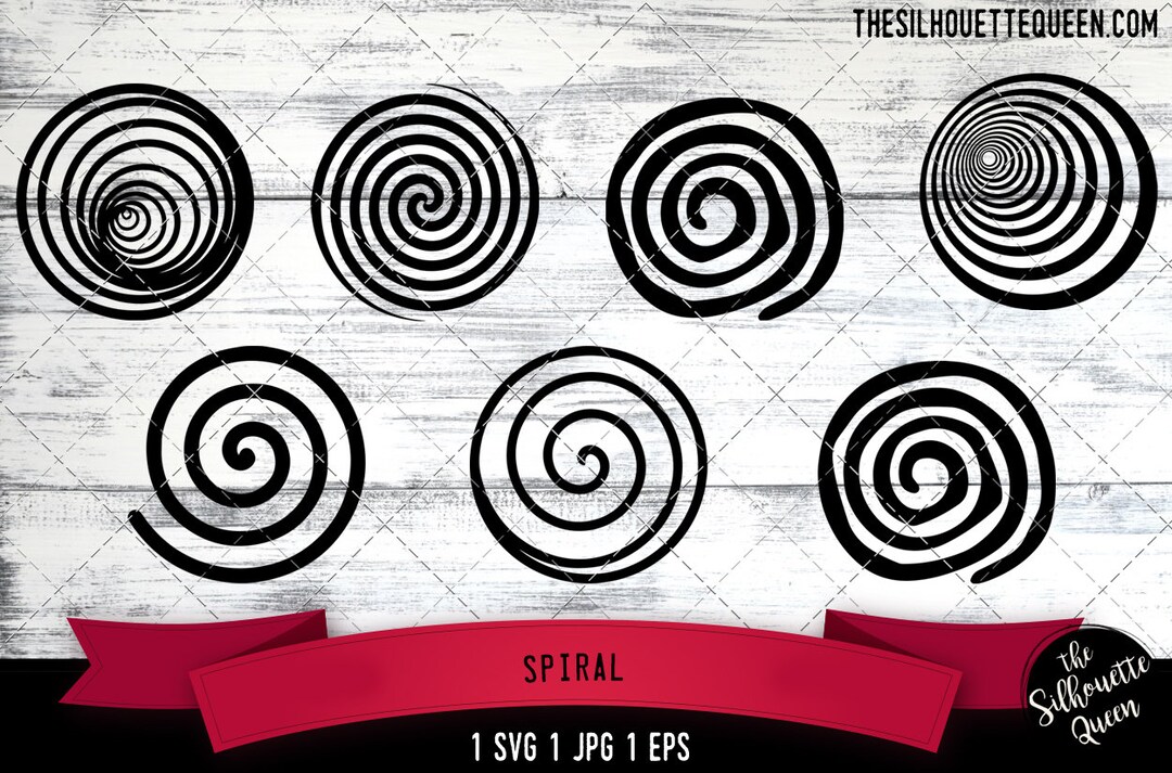 Spiral SVG File, SVG Bundle File-cut File-vector Clip Art for ...
